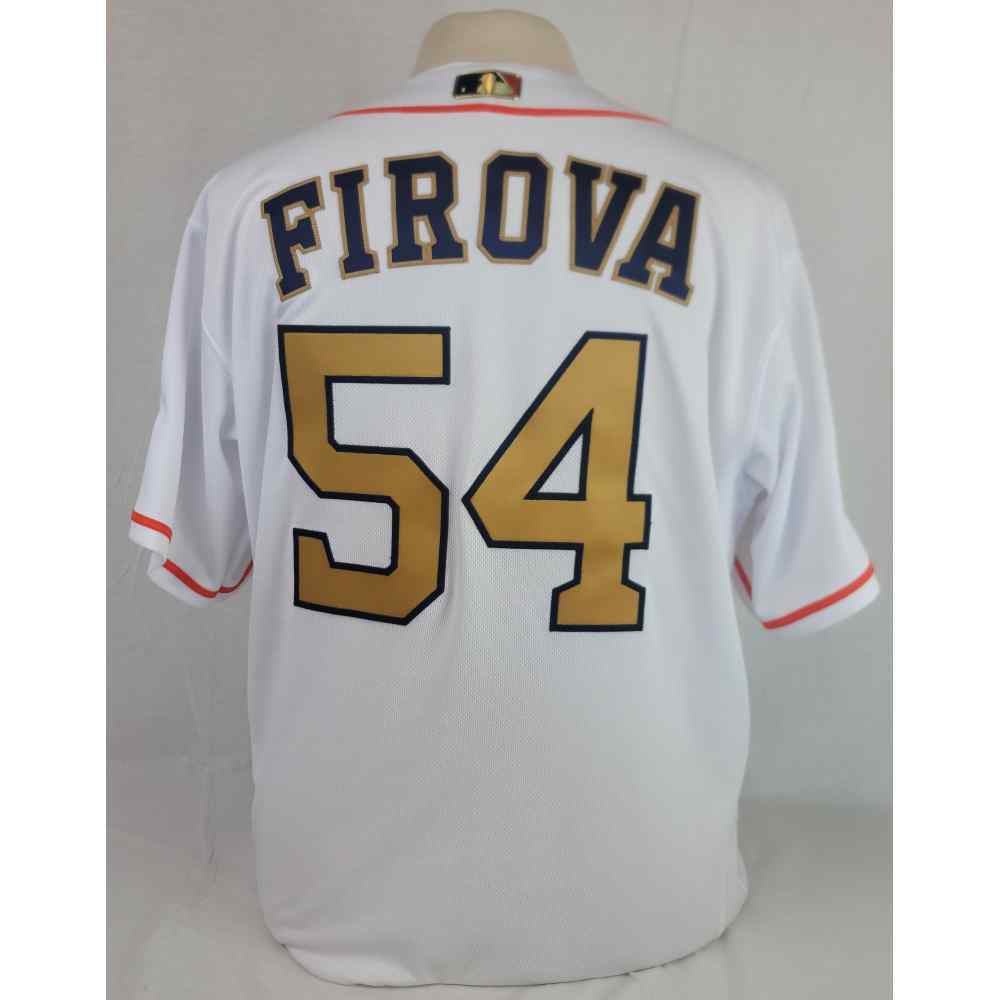 Dan Firova Game-Used Gold Jersey | Houston Astros Auctions