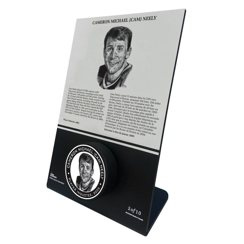 Cam Neely Autographed Legends Line Honoured Member Puck Stand - Limited ...