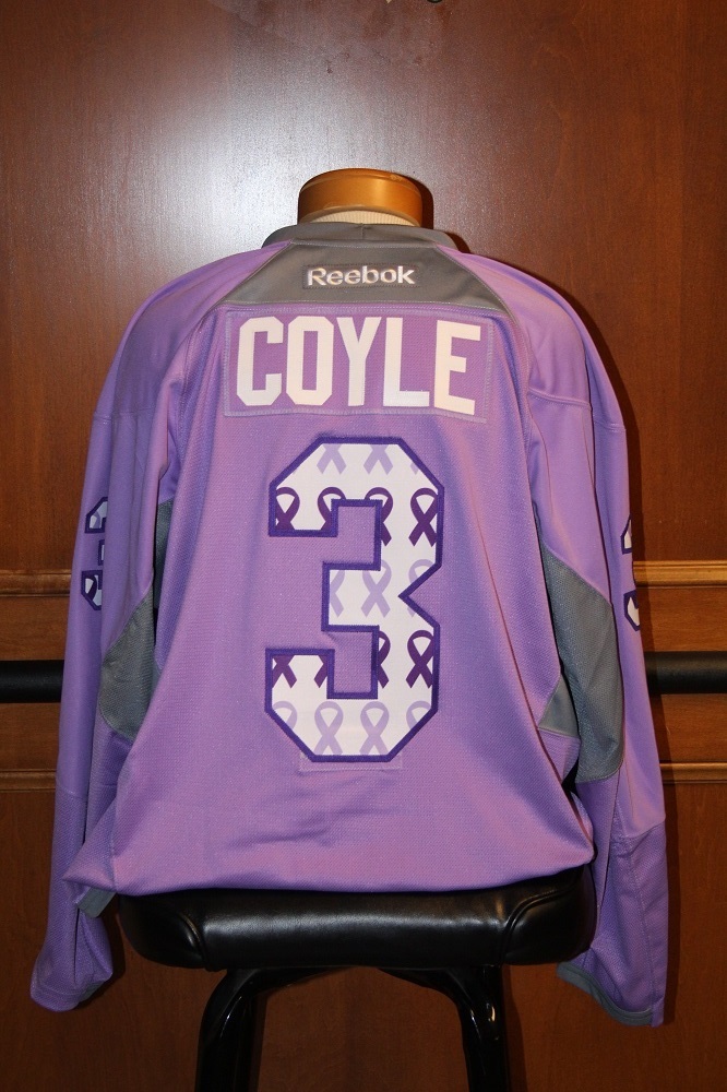 MN Wild #3 Charlie Coyle Signed, Player Worn Hockey Fights Cancer Wild ...