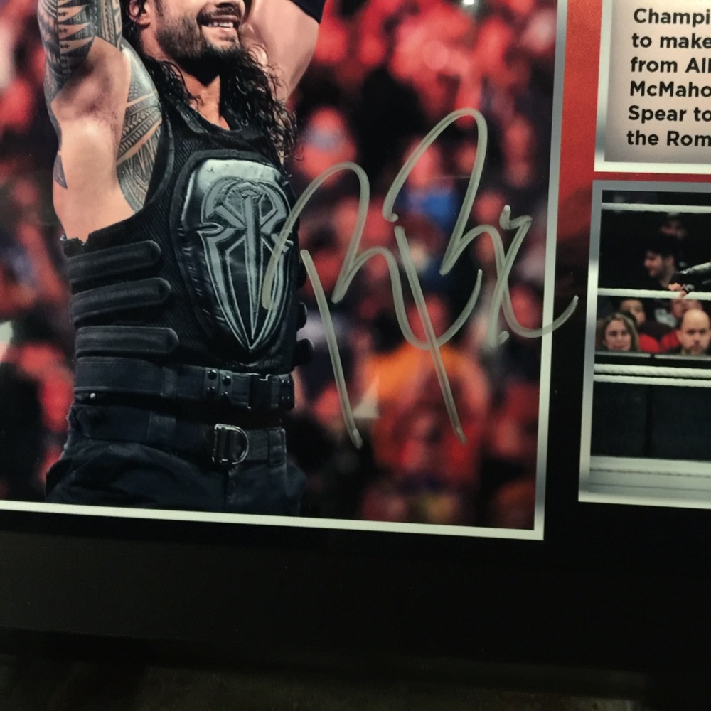 Roman Reigns SIGNED WWE World Heavyweight Championship Commemorative ...