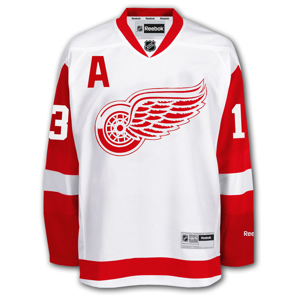 Pavel Datsyuk Detroit Red Wings STATS RBK Premier Away Autographed ...