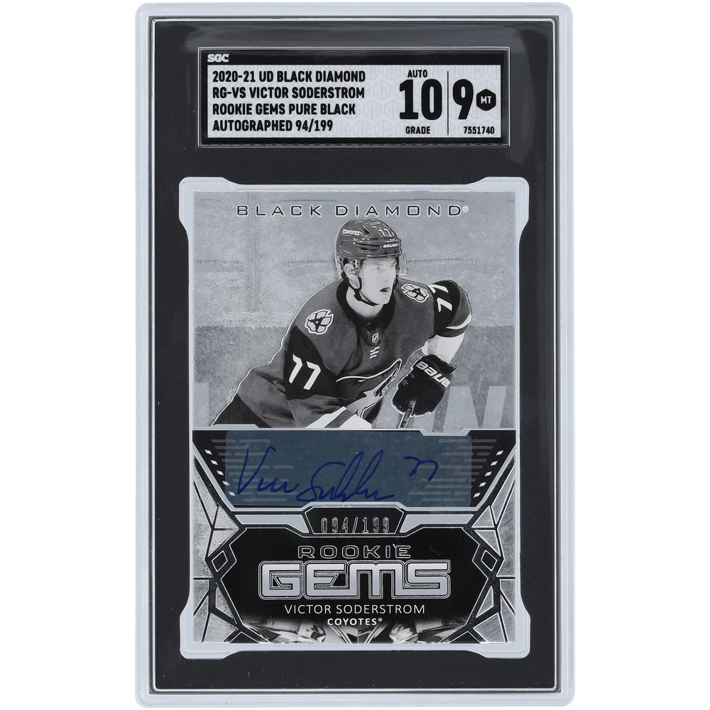 Victor Soderstrom Arizona Coyotes Autographed 2020-21 Upper Deck Black ...