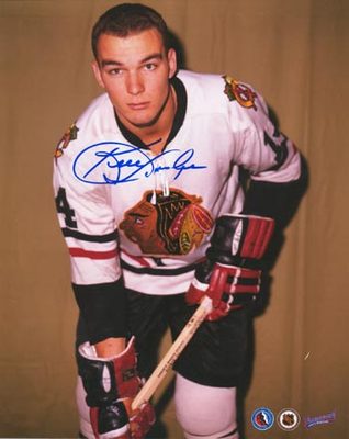 KEN HODGE Chicago Blackhawks SIGNED 8x10 Photo - NHL Auctions