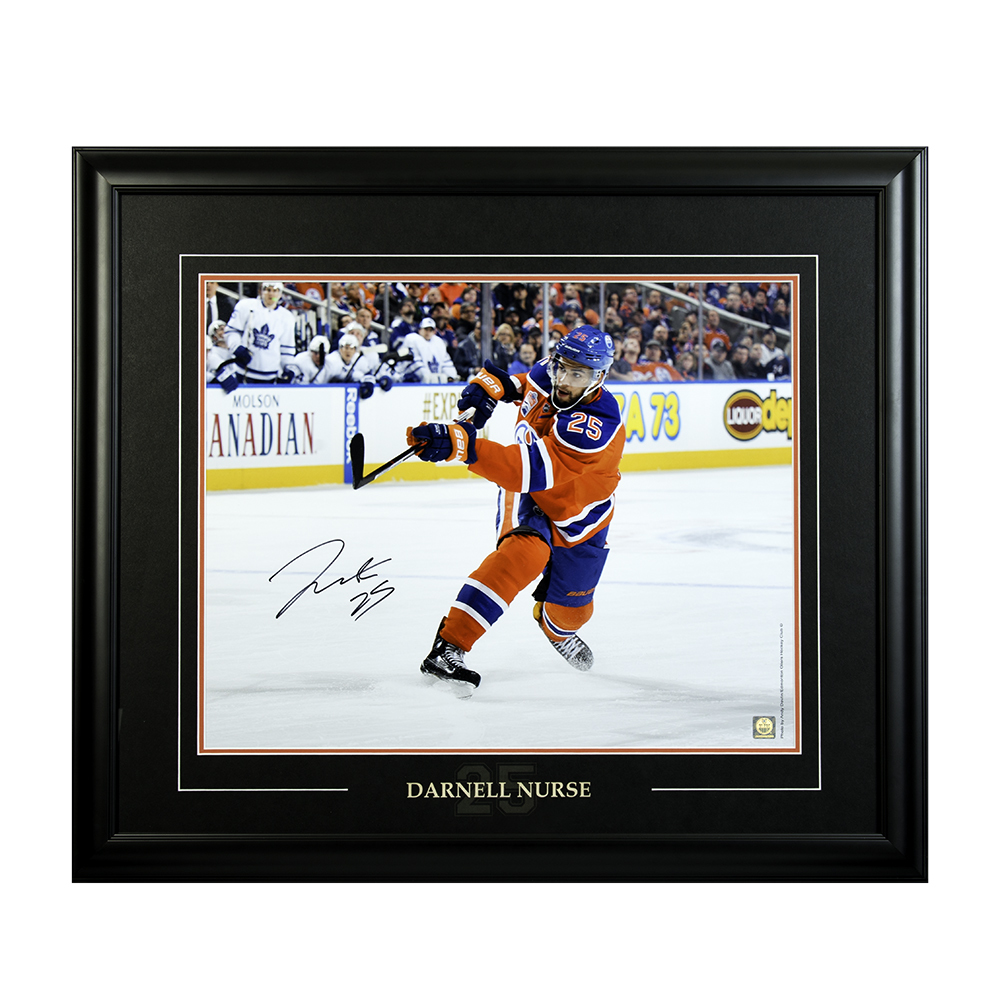 Darnell Nurse #25 - Autographed & Framed Edmonton Oilers 16" x 20 ...