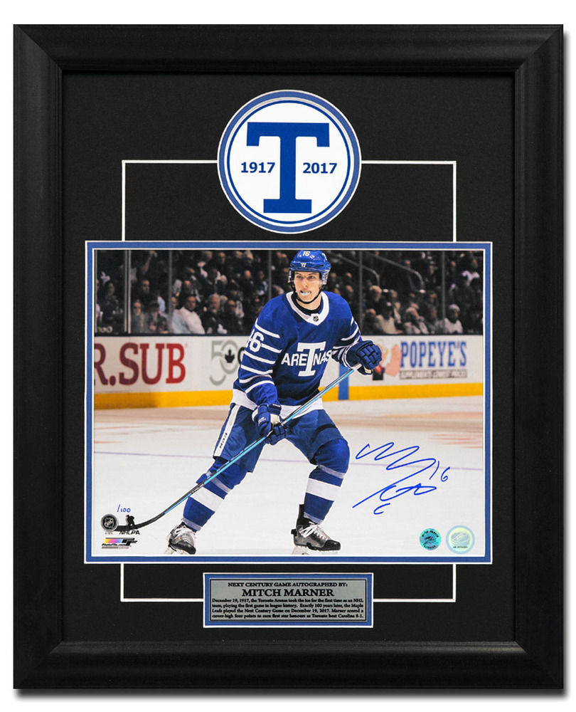 Mitch Marner Toronto Arenas Autographed Next Century Game 23x19 Frame ...