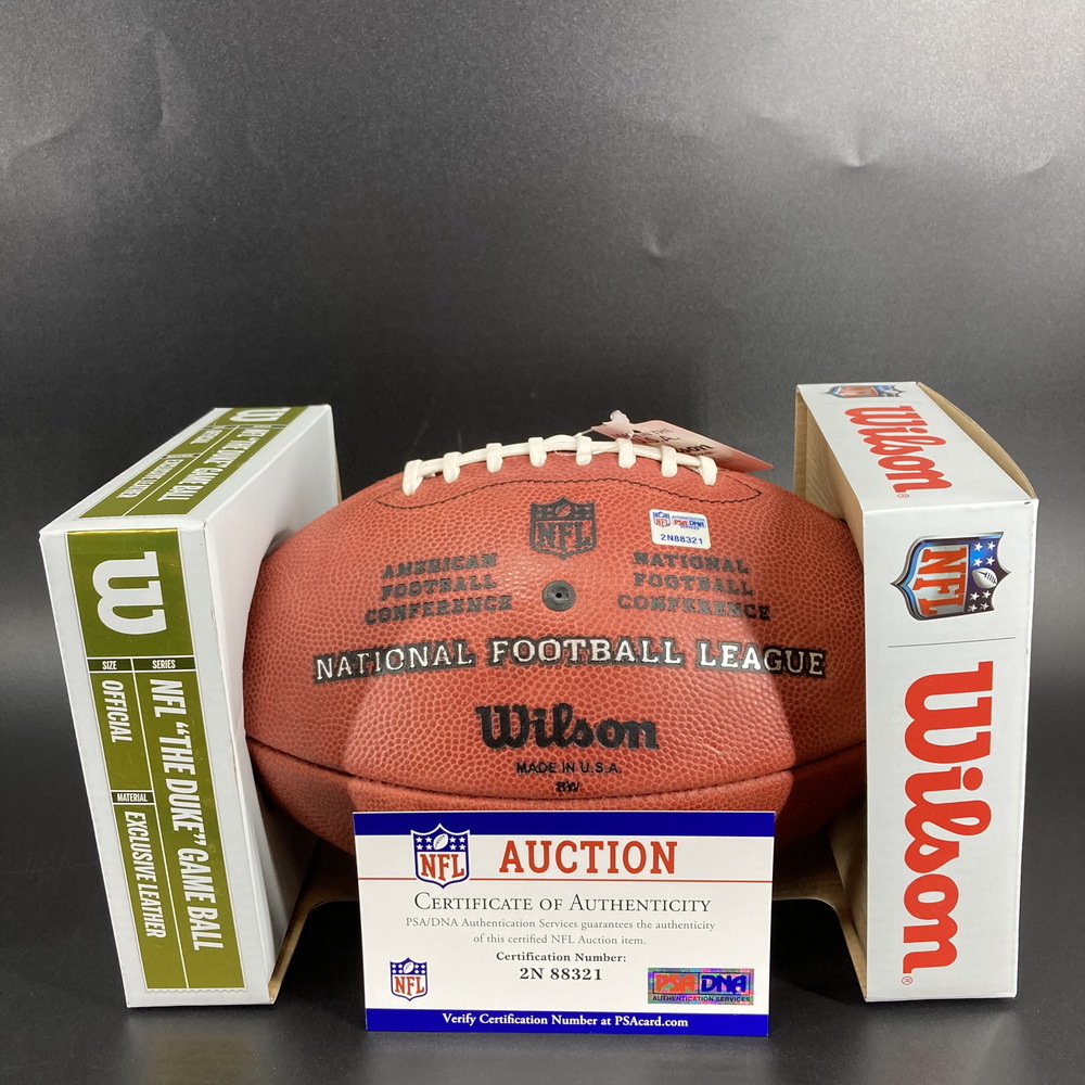 Bills - Head Coach Sean McDermott Signed Authentic NFL 100 Football w ...