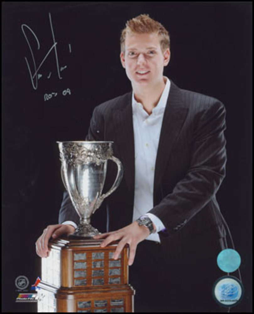 STEVE MASON Calder Trophy SIGNED 'ROY 09' 8x10 Photo - NHL Auctions