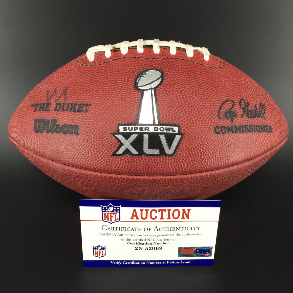 NFL - Super Bowl 45 Game Used Football Steelers Offense/Packers Defense ...