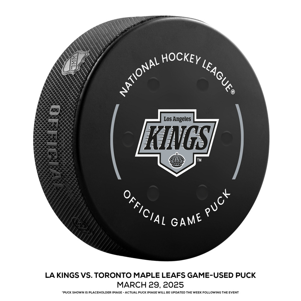 Los Angeles Kings Game-Used Puck vs. Toronto Maple Leafs on March 29 ...