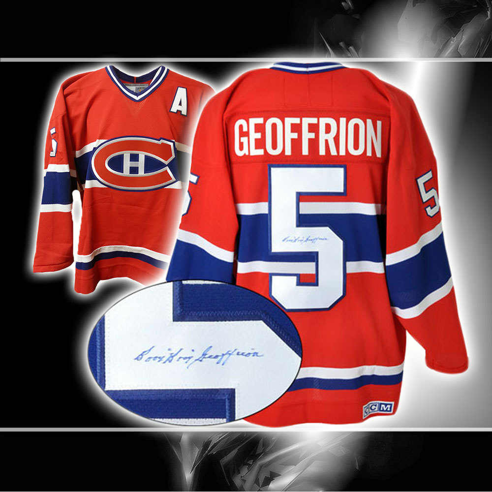 Bernard "Boom Boom" Geoffrion Montreal Canadiens Pro Replica CCM ...