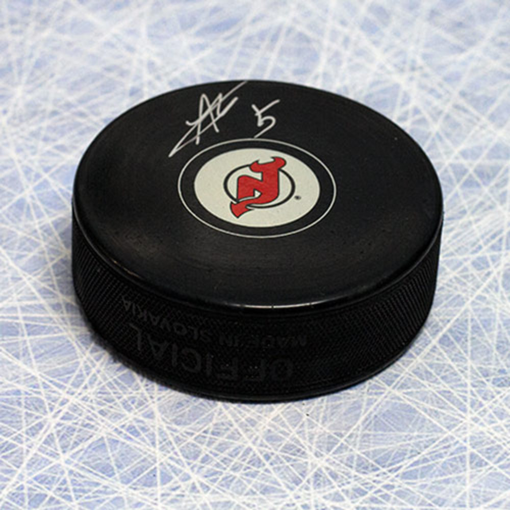 Adam Larsson New Jersey Devils Autographed Hockey Puck *Edmonton Oilers ...