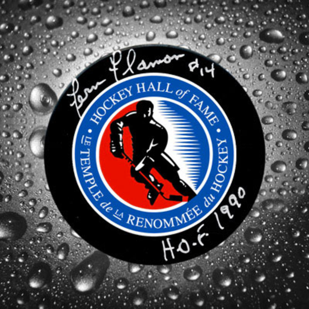 Fern Flaman Hockey Hall of Fame Autographed Puck - NHL Auctions