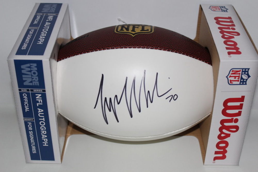 NFL - PATRIOTS LOGAN MANKINS SIGNED PANEL BALL | The official auction ...