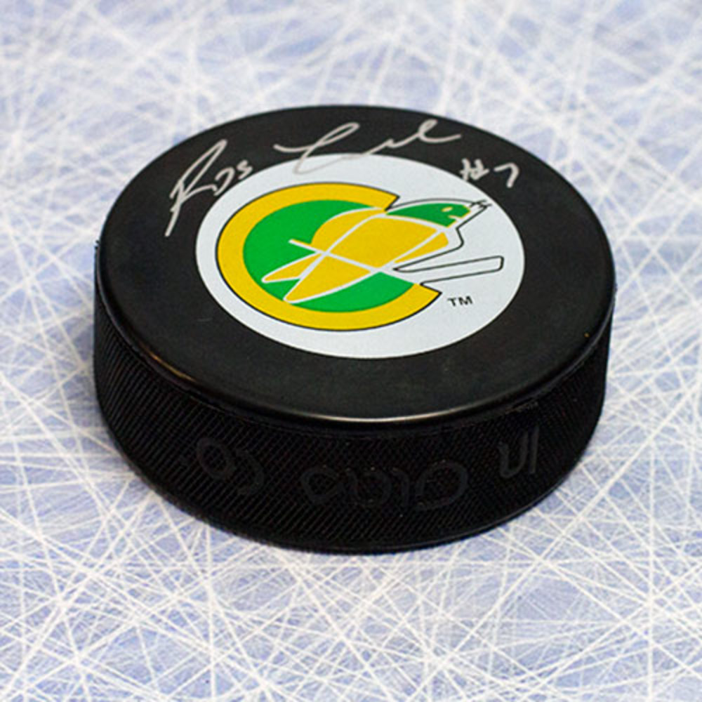 Reggie Leach California Golden Seals Autographed Hockey Puck - NHL Auctions