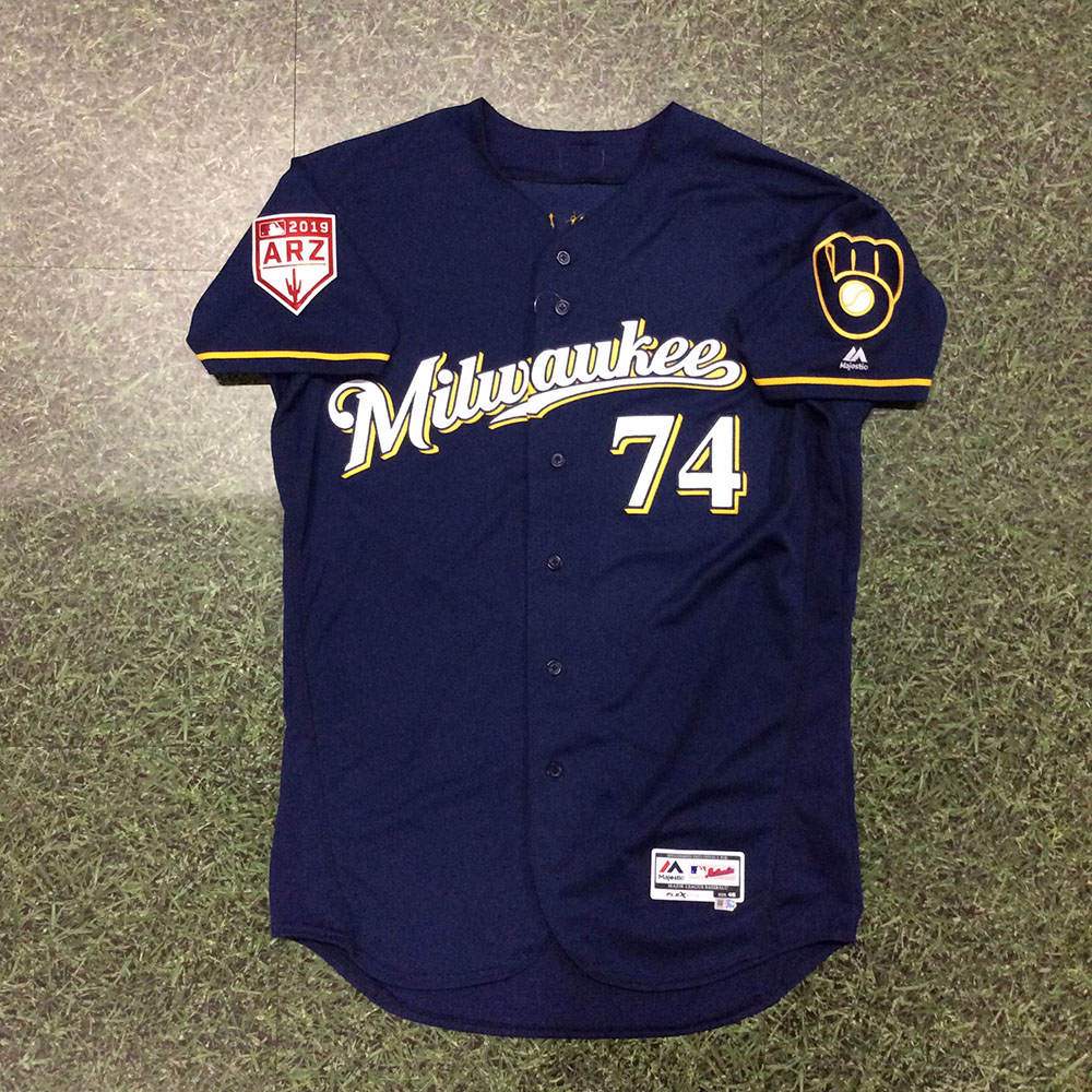 Zack Brown 2019 Game-Used Spring Training Jersey (Milwaukee Brewers #1 ...
