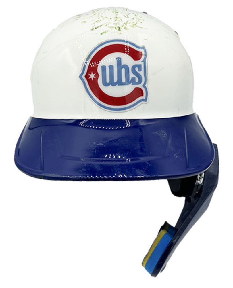 Dansby Swanson Game-Used Blues Alternate Batting Helmet - 19th Stolen ...