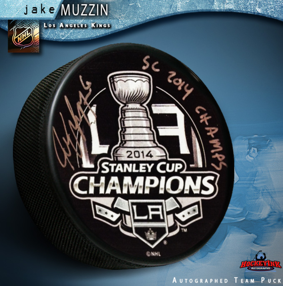 JAKE MUZZIN Signed Los Angeles Kings Stanley Cup Puck - NHL Auctions