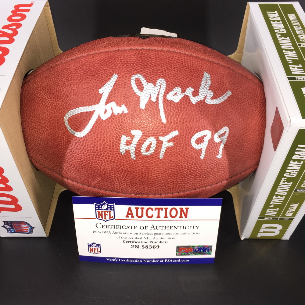NFL Auction | HOF - Rams Tom Mack Signed Authentic Football