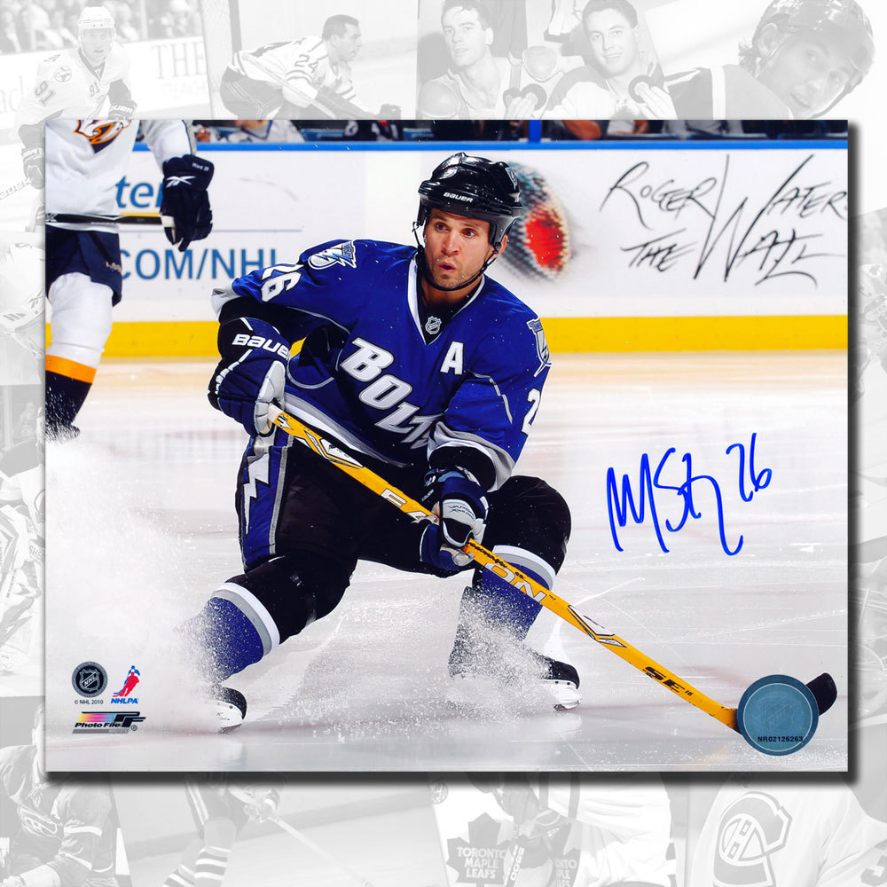 Martin St. Louis Tampa Bay Lightning Bolts Autographed 8x10 - NHL Auctions