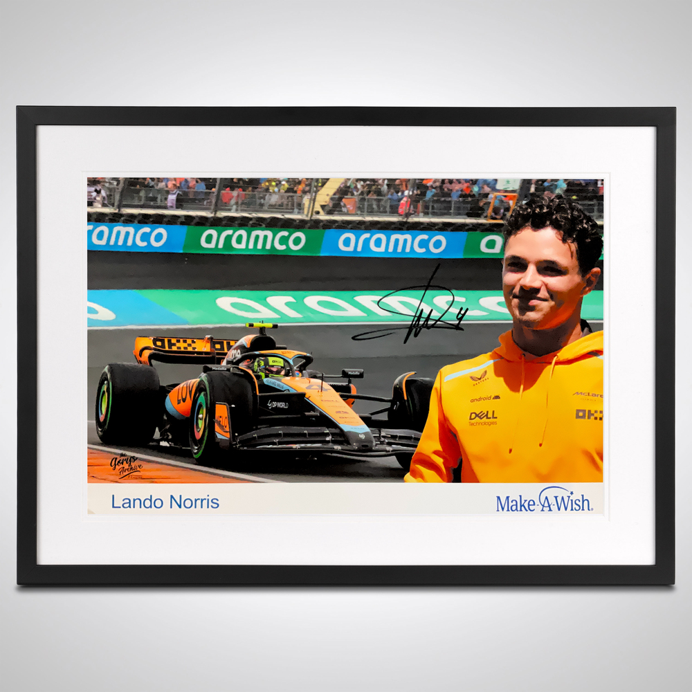 Lando Norris Signed 2023 Collage Driver Photo - Make-A-Wish | F1 Authentics