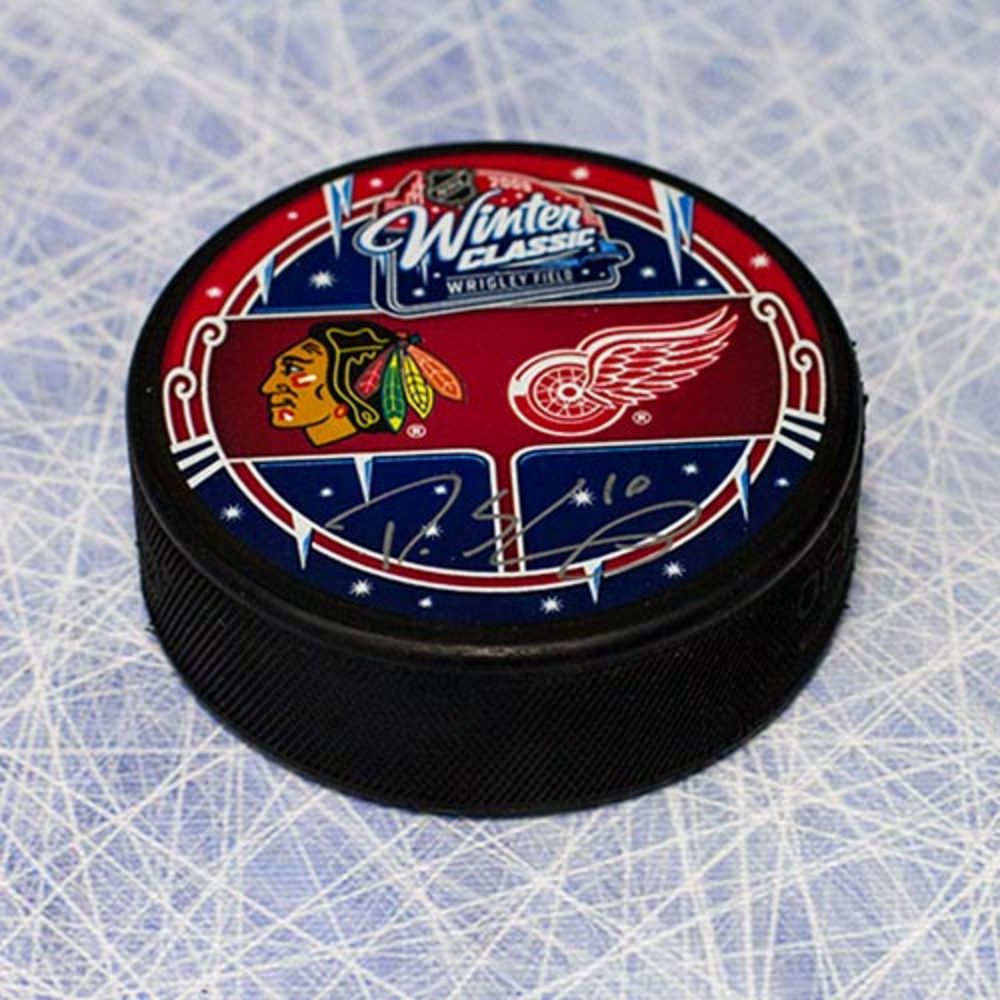 Patrick Sharp Chicago Blackhawks Autographed 2009 Winter Classic Puck ...
