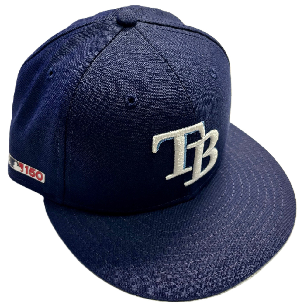 Game Used Opening Day MLB 150 Hat: Willy Adames - 2019 | Tampa Bay Rays Auctions