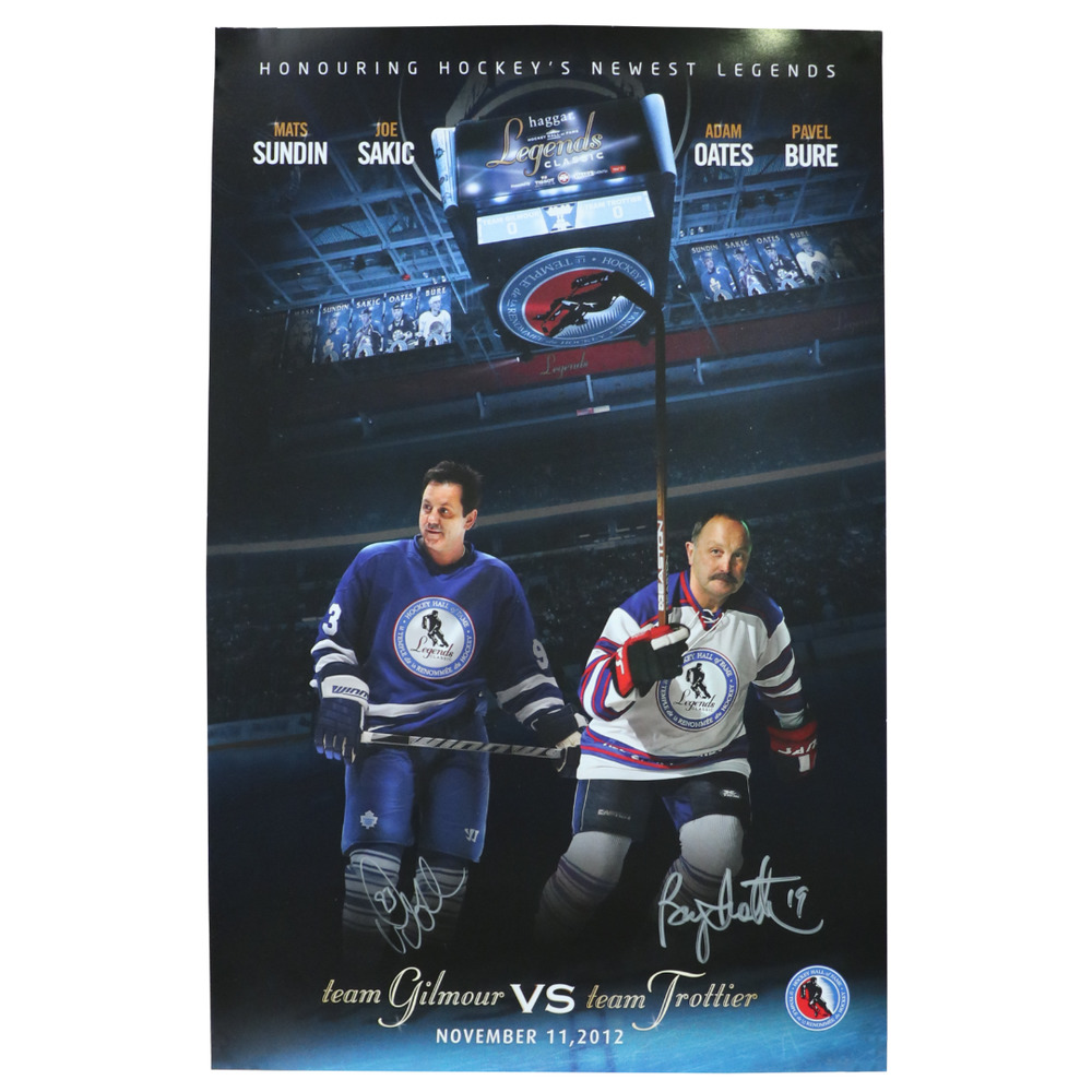 Doug Gilmour & Bryan Trottier Signed 2012 Legends Classic Poster - NHL ...