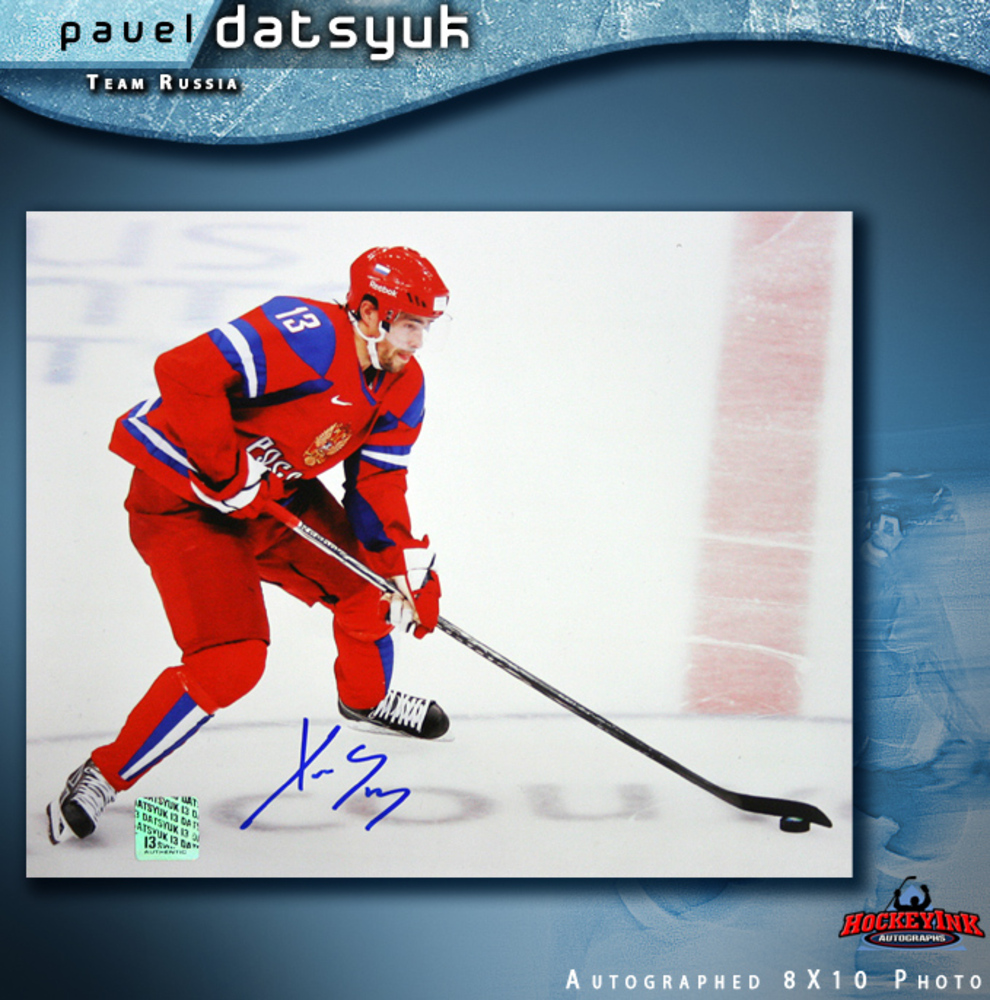 PAVEL DATSYUK Signed Team Russia 8 X 10 Photo - Detroit Red Wings ...