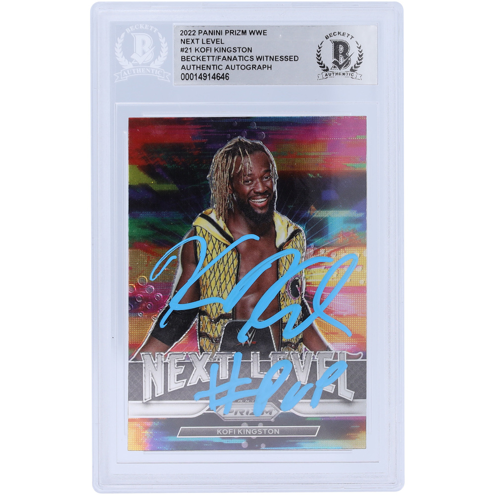 Kofi Kingston WWE Autographed 2022 Panini Prizm Next Level #21 Beckett ...