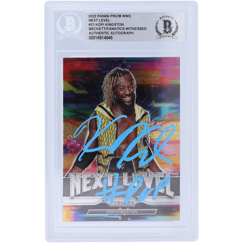 Kofi Kingston WWE Autographed 2022 Panini Prizm Next Level #21 Beckett ...