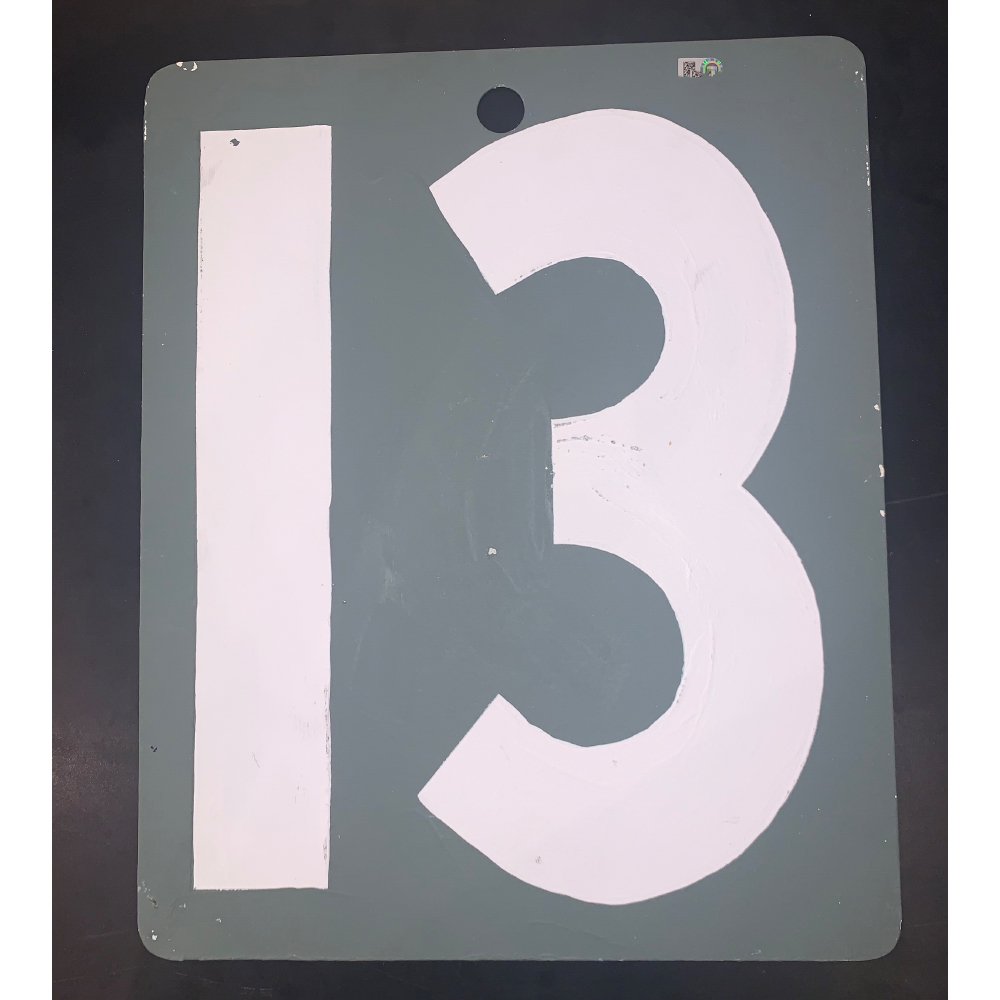 Fenway Park Green Monster Team Issued #13 Scoreboard Number | MLB Auctions