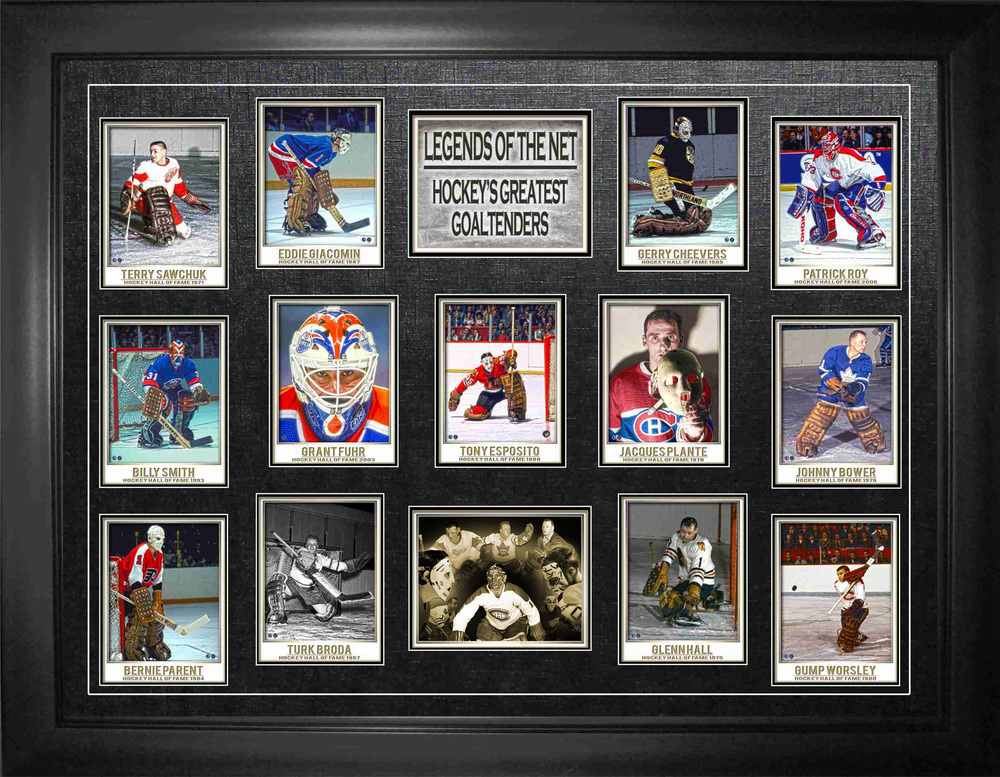 Goalie Legends - Framed Collage Print - Terry Sawchuk, Billy Smith ...