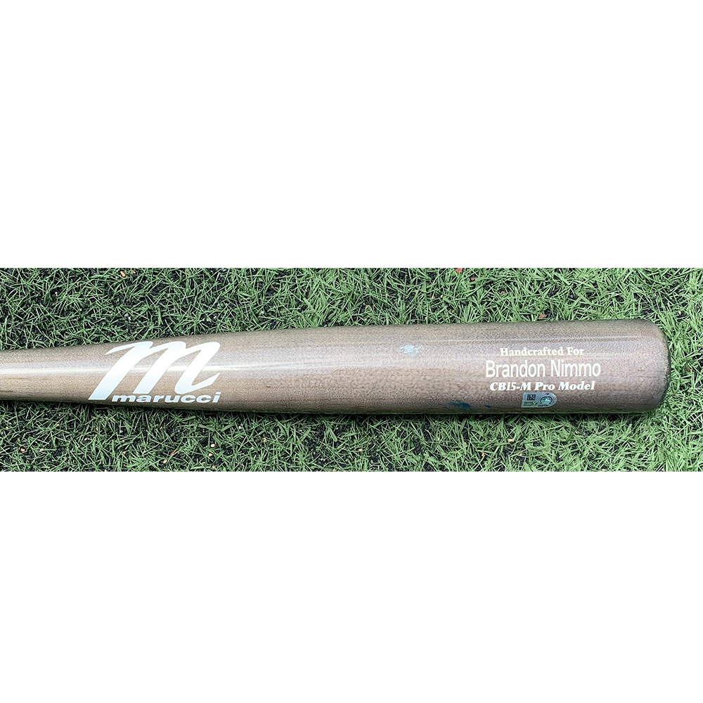 Brandon Nimmo #9 - Team Issued Full Bat - Grey Marucci Model - 2022 ...