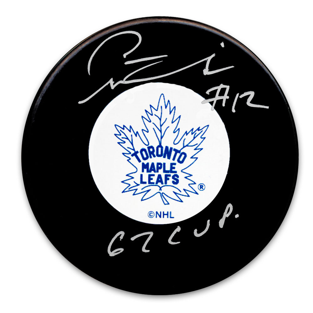 Pete Stemkowski Toronto Maple Leafs 1967 Cup Autographed Puck - NHL ...