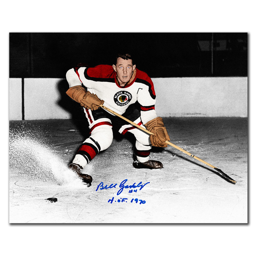 Bill Gadsby Chicago Blackhawks HOF CAPTAIN Autographed 16x20 - NHL Auctions