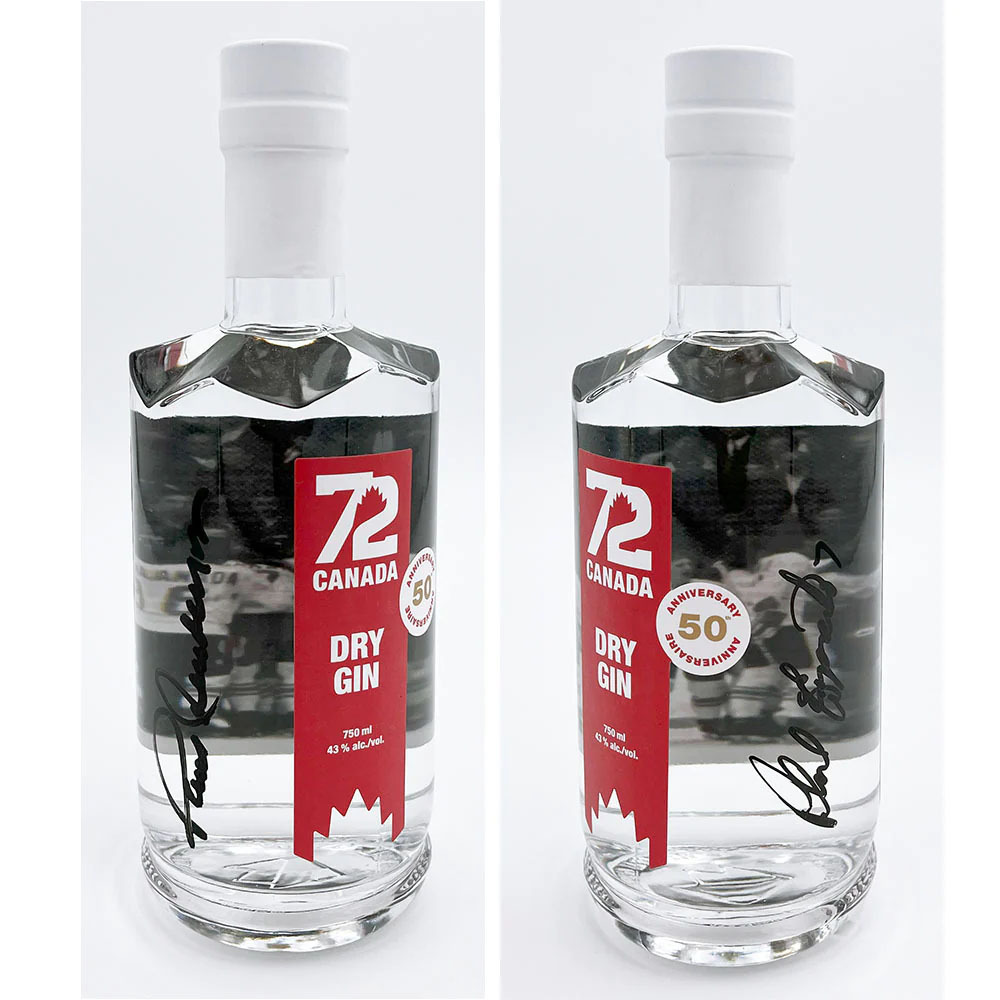 Paul Henderson/Phil Esposito Autographed 1972 Summit Series Gin Bottle ...
