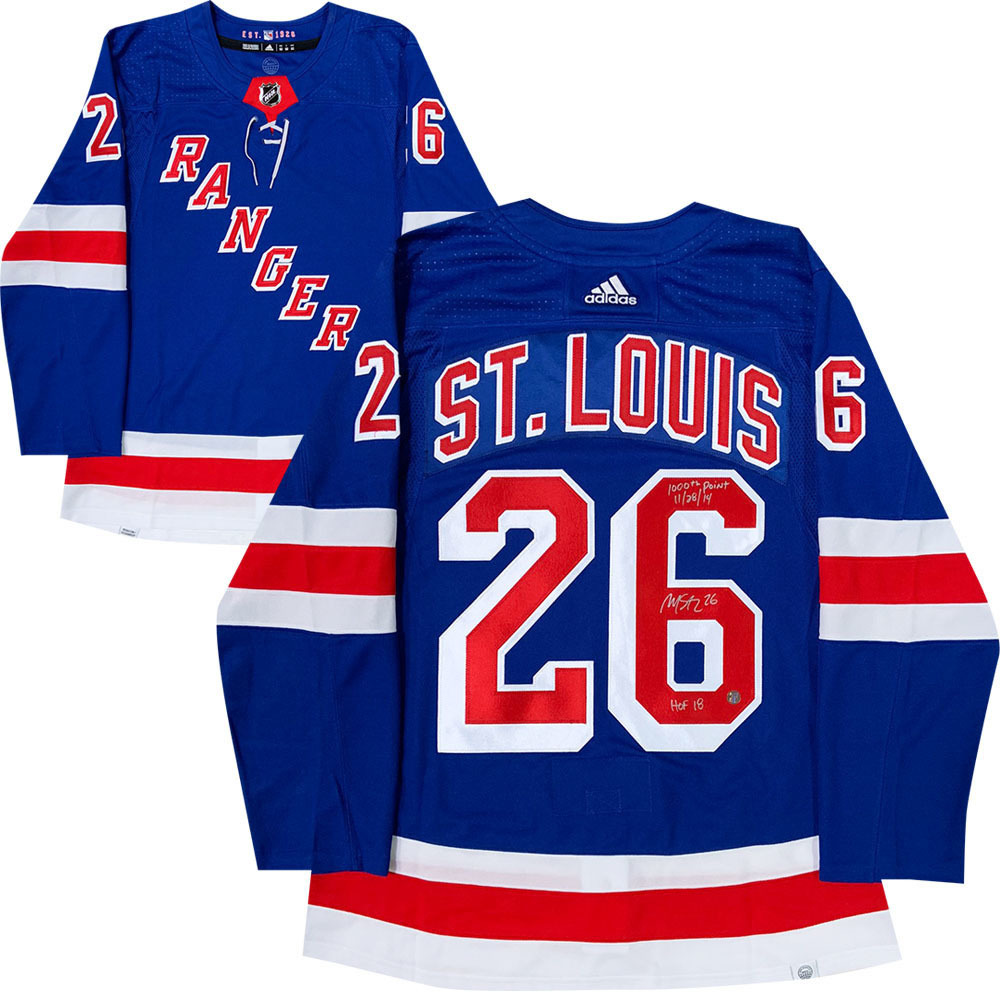 Martin St. Louis Autographed New York Rangers adidas Pro Jersey w ...