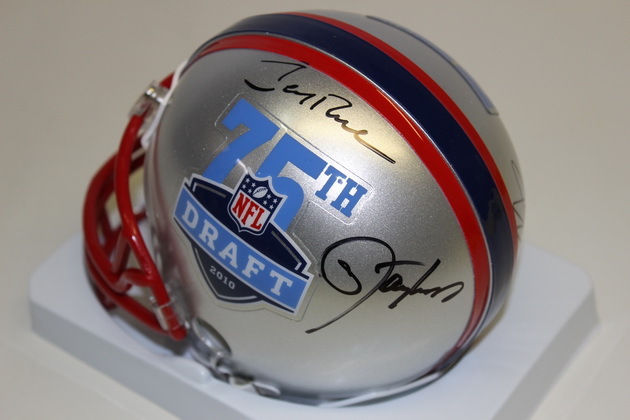 NFL Auction | NFL - 75TH ANNIVERSARY DRAFT MULTI SIGNED MINI HELMET ...
