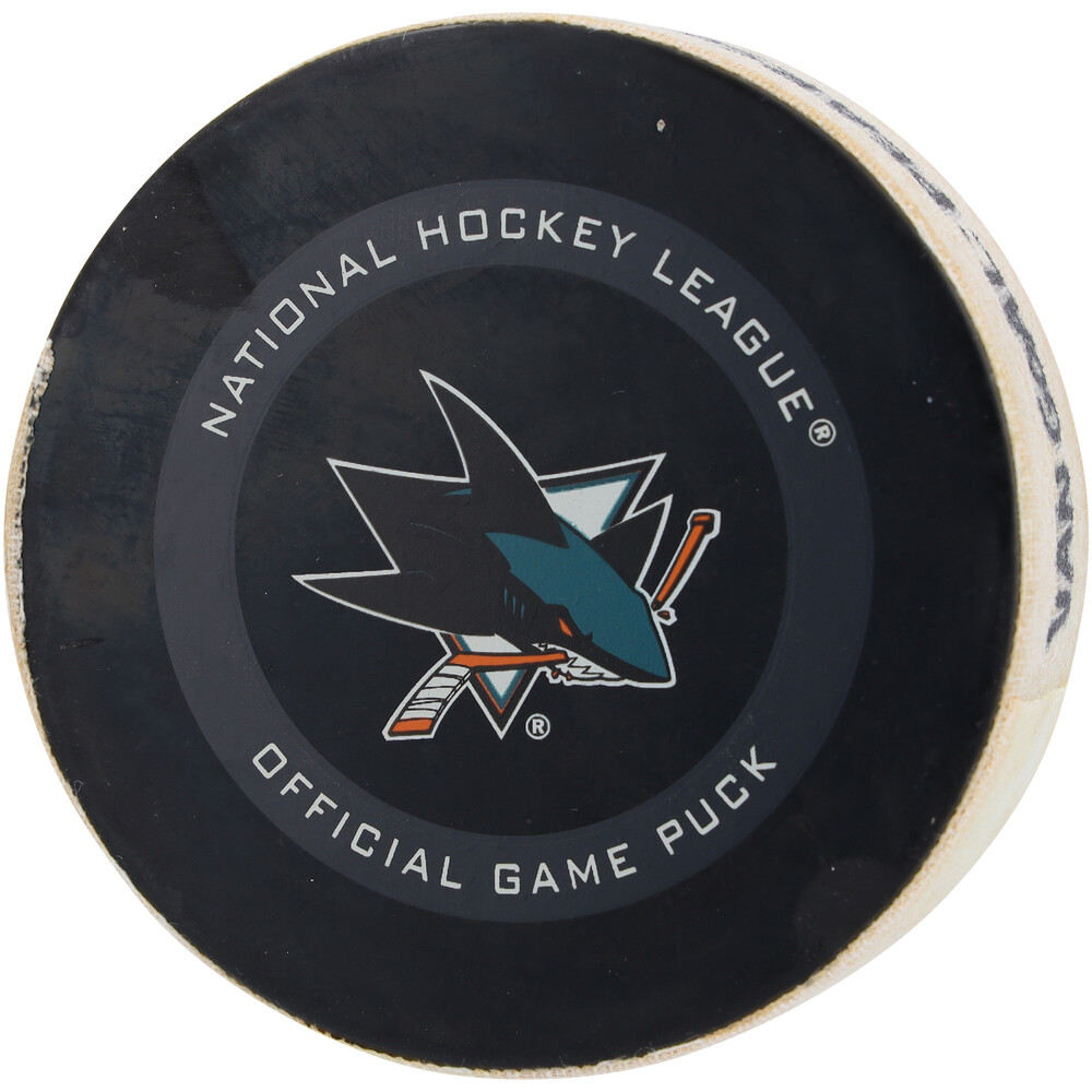 Tanner Pearson Vancouver Canucks Game-Used Goal Puck from January 29 ...