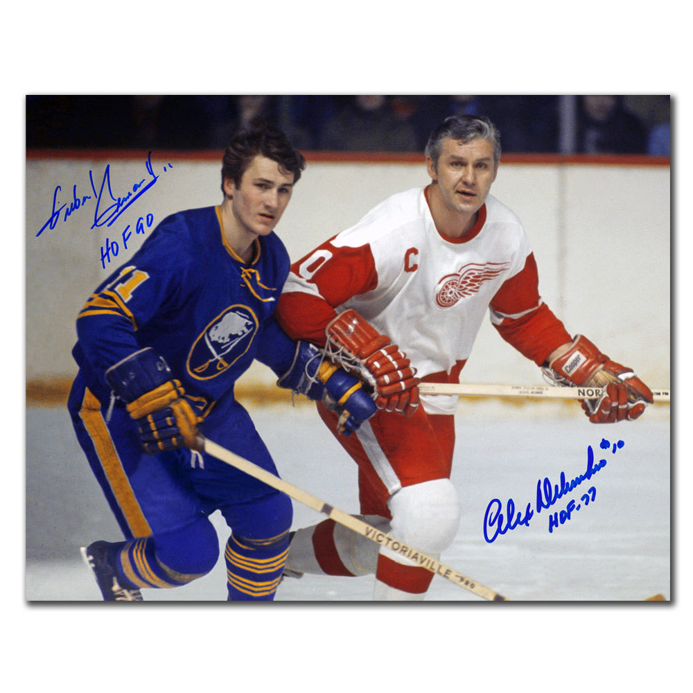 Gilbert Perreault vs. Alex Delvecchio HOF Dual Autographed 11x14 - NHL ...