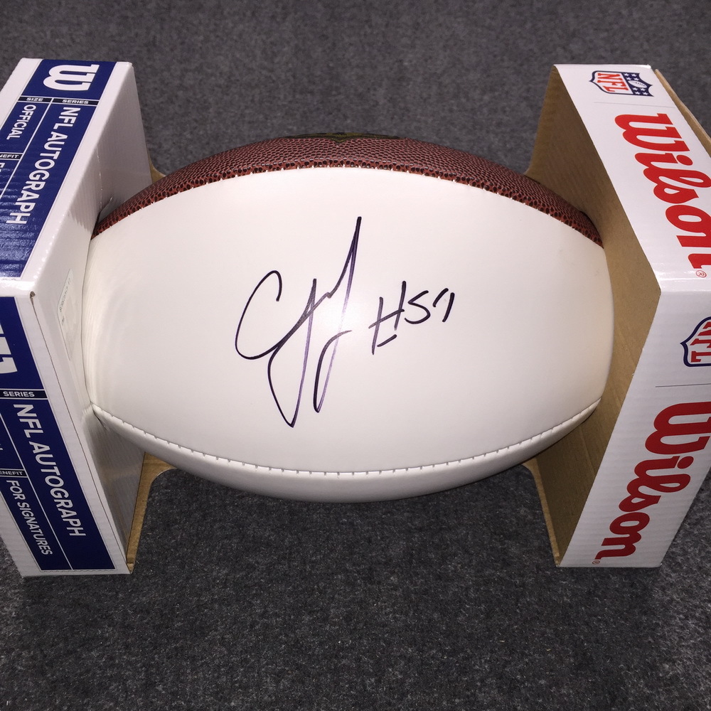 NFL - RAVENS C.J. MOSLEY SIGNED PANEL BALL | The official auction site ...