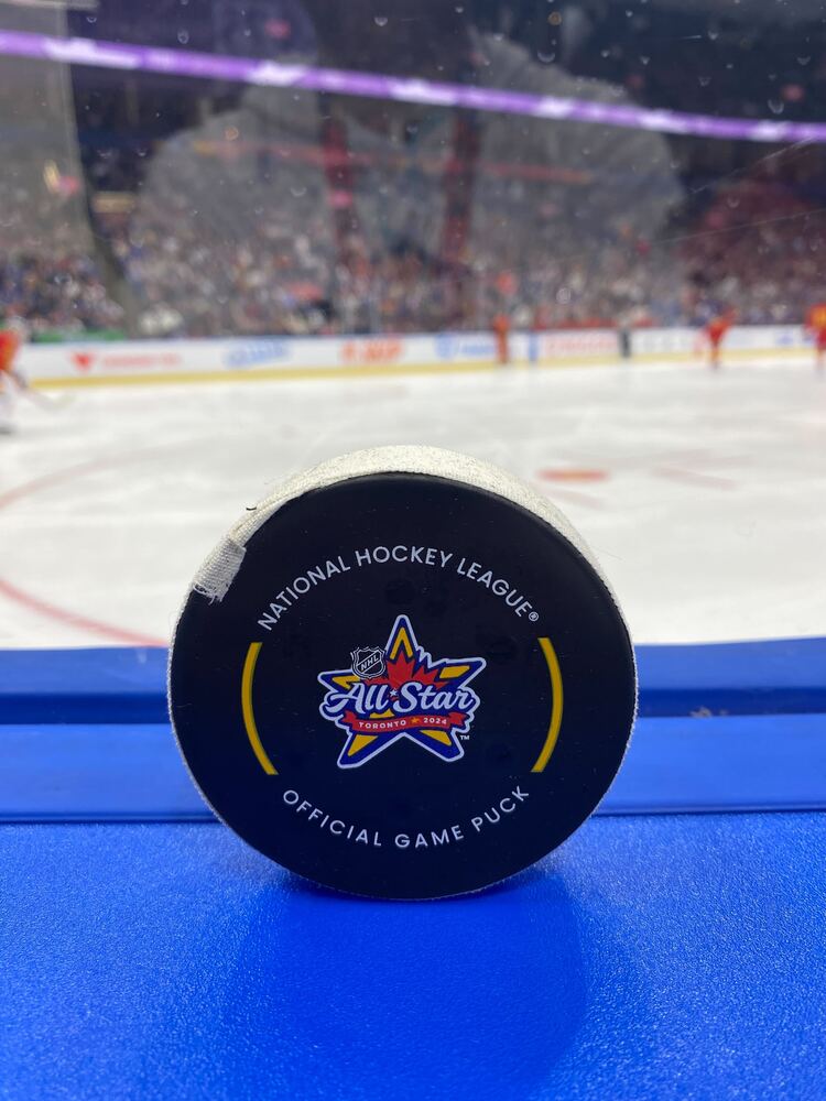 David Pastrnak Game-Used Goal Puck from February 3, 2024 vs. Team ...