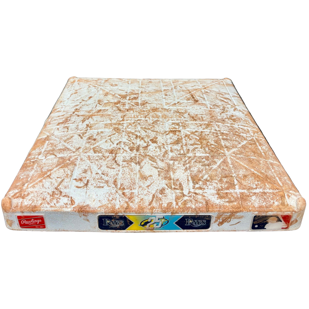 Game Used 25th Anniversary Third Base: Tampa Bay Rays v Boston Red Sox ...