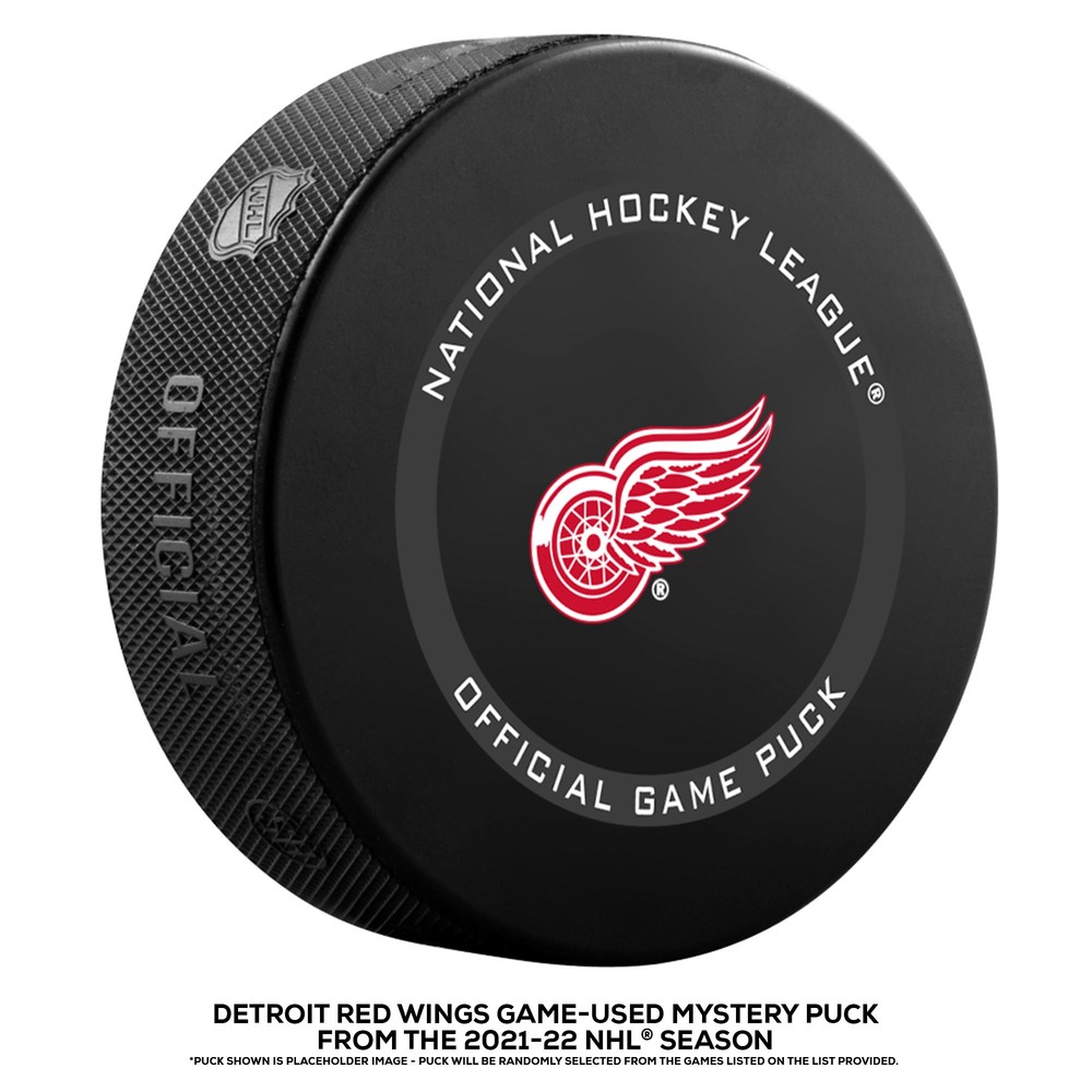 Detroit Red Wings Mystery Game-Used Puck from the 2021-22 NHL Season ...