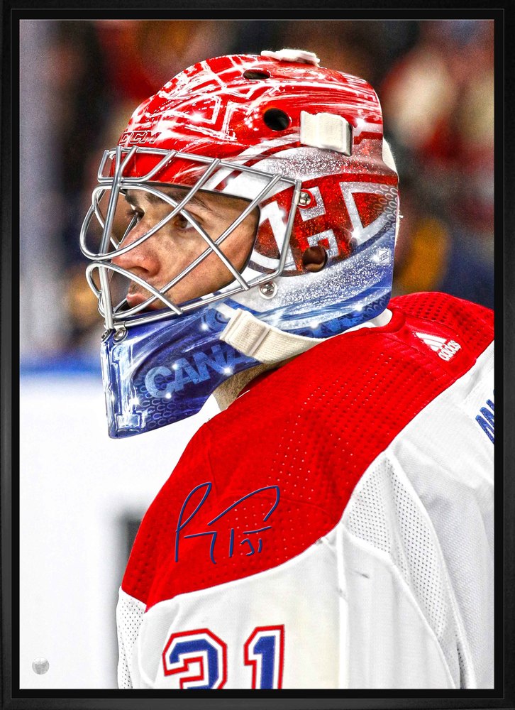 Carey Price - Signed 20x29 Framed Canvas Canadiens White Close-Up - NHL ...