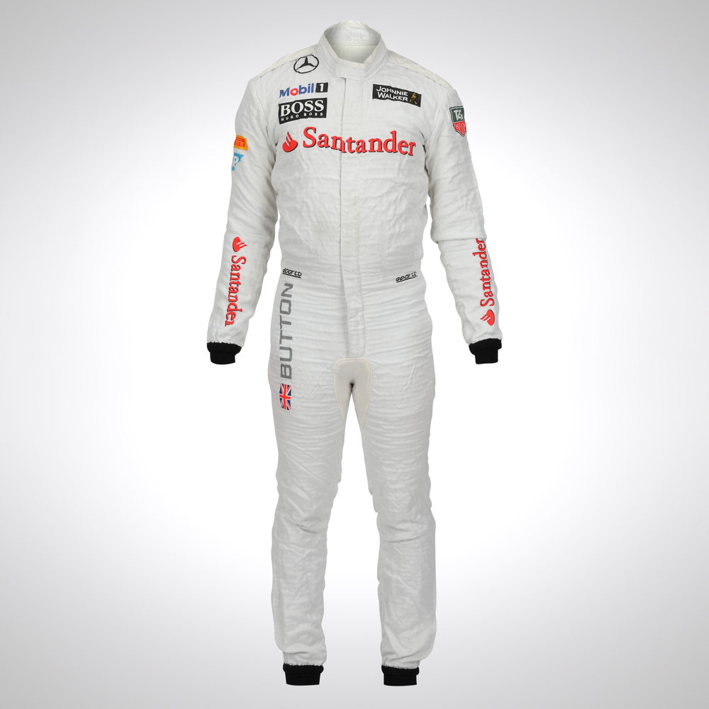 BP Jenson Button Race Worn 2012 McLaren Race Suit - Santander Branding ...