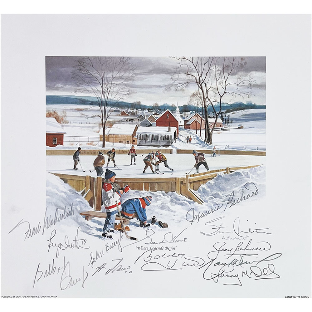 NHL Legends Autographed WHERE LEGENDS BEGIN Lithograph - 12 Signatures ...