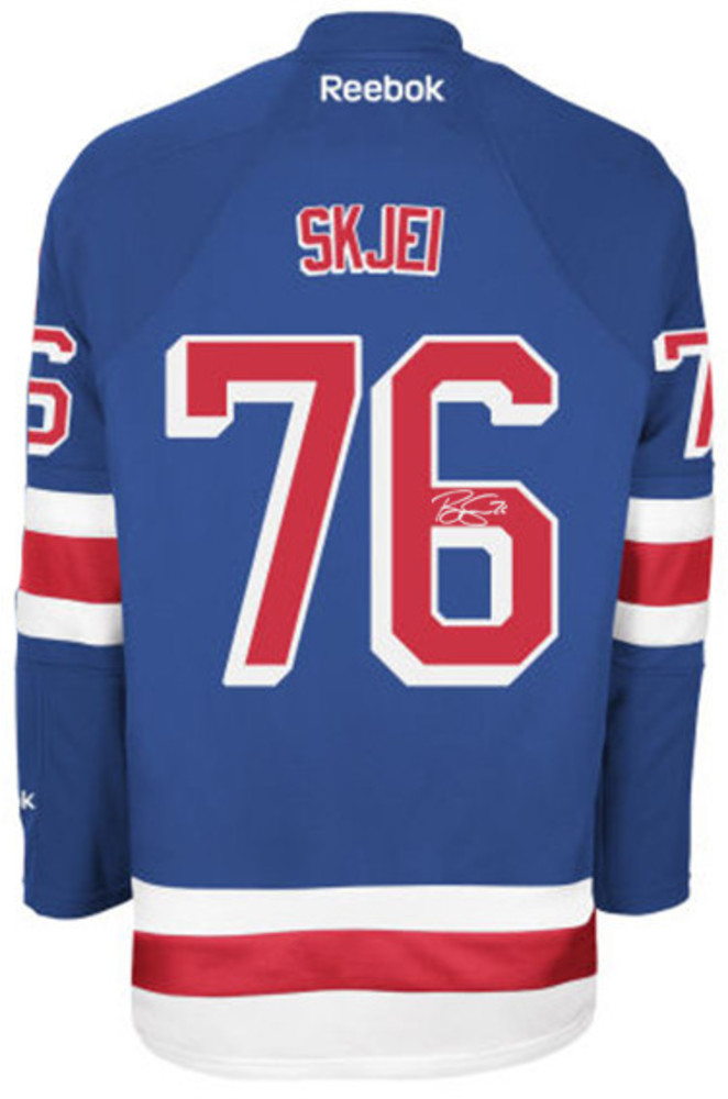 Brady Skjei Signed New York Rangers Blue Premier Jersey - NHL Auctions