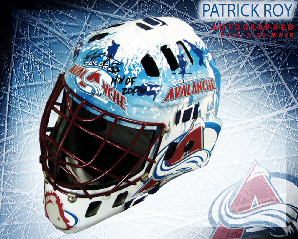 PATRICK ROY Signed Colorado Avalanche Full Size Goalie Mask - NHL Auctions