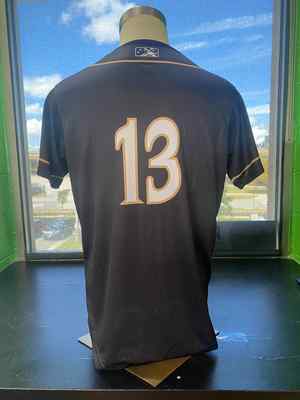 Tyler Nevin Game-Worn Norfolk Tides FOX Monarch Jersey Autographed Size ...